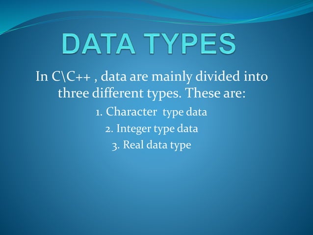 Data types | PPT