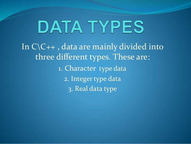 Data types