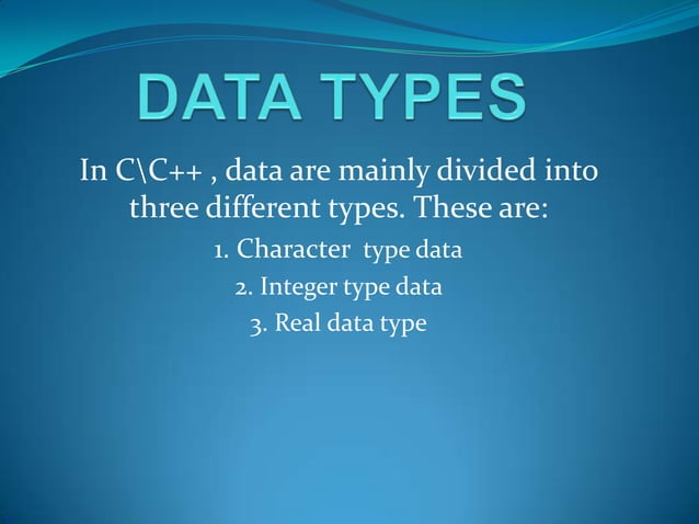 Data types | PPTX