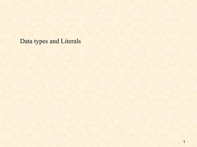 Data types | PPT | Programming Languages | Computing