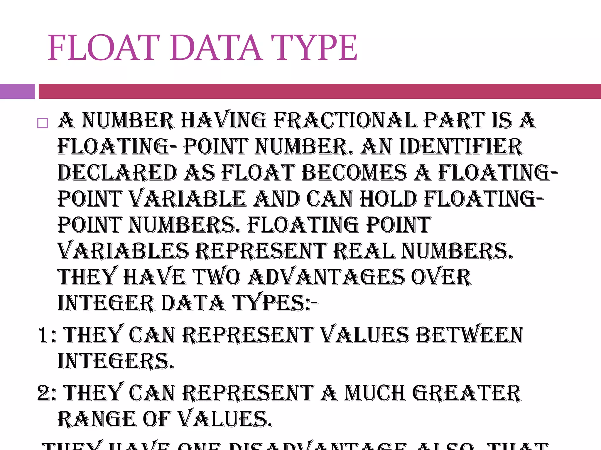 Datatypes | PPT