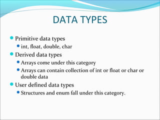 Data types in C | PPT
