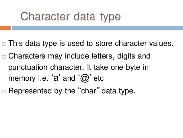 Data types