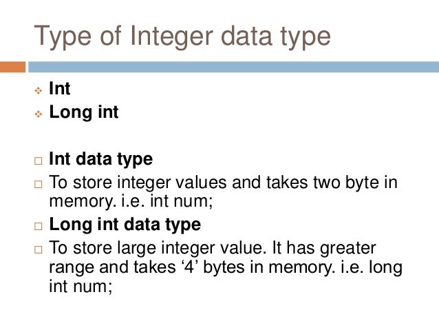 Data types