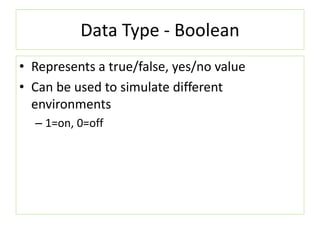 Data types | PPT