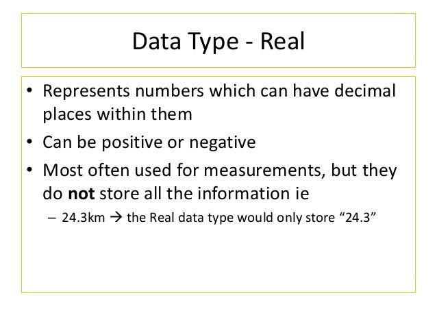Data types