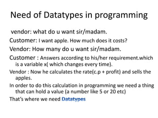 Datatypes | PPT
