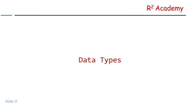 R Programming Variables And Data Types Pptx Programming Languages Computing