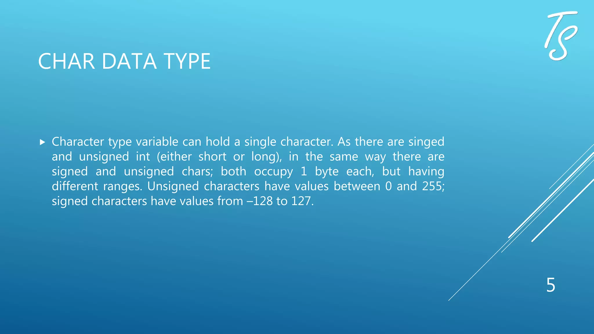Data types in C | PPTX