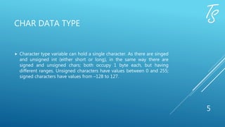 Data types in C | PPTX