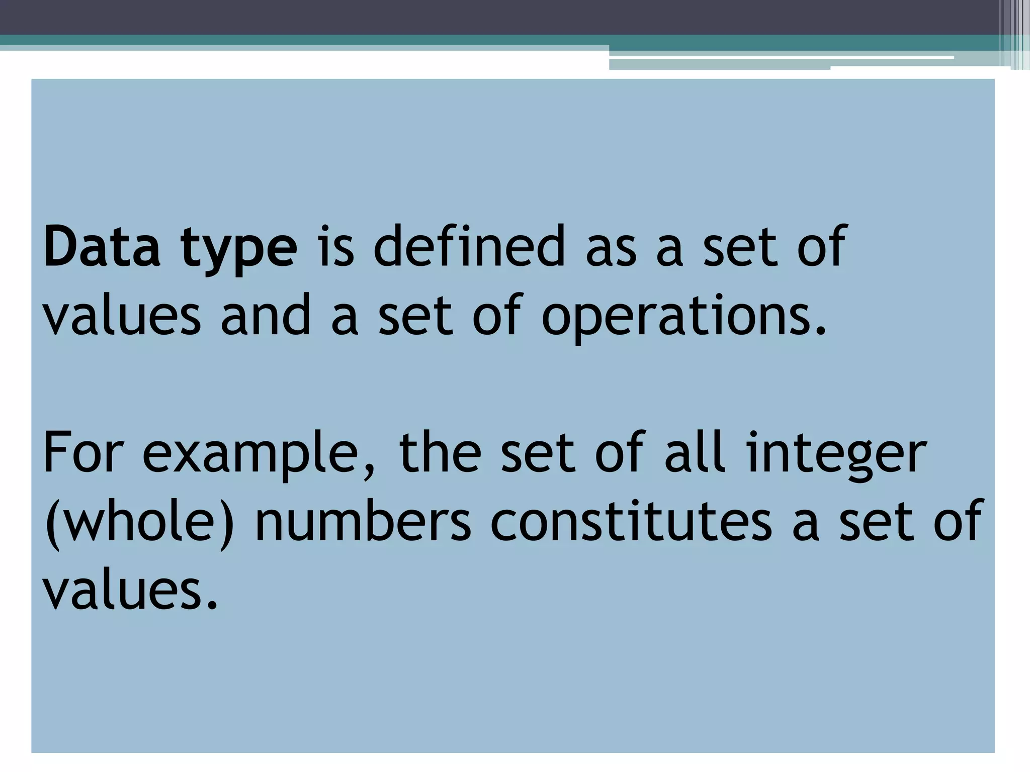 Data Types | PPT
