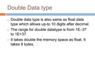 Data types | PPTX | Programming Languages | Computing