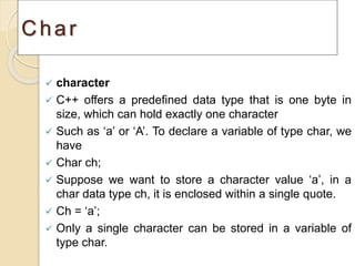 Data types | PPTX | Programming Languages | Computing