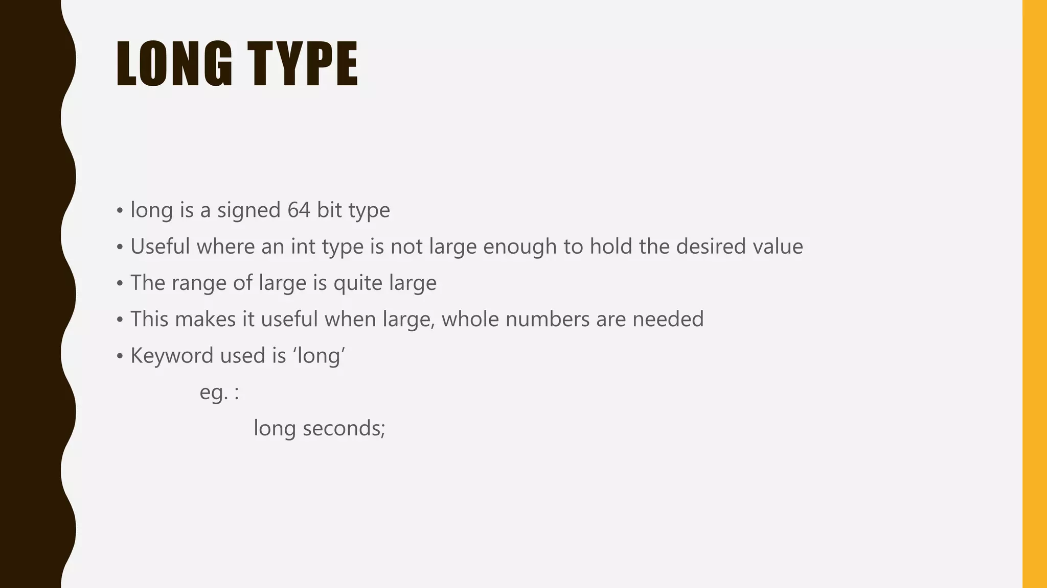 Data Types In Java Ppt