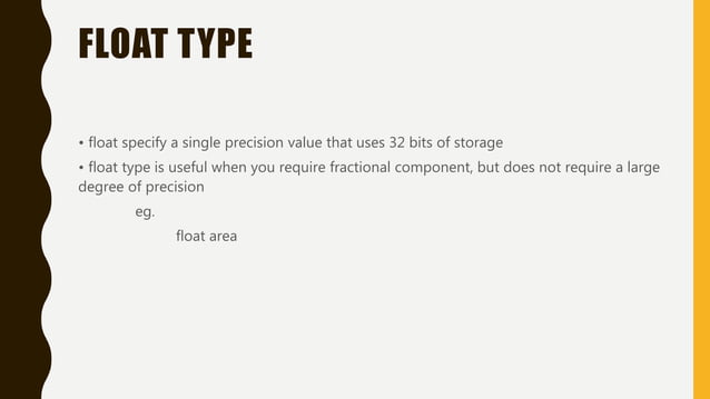 Data types IN JAVA | PPTX | Programming Languages | Computing