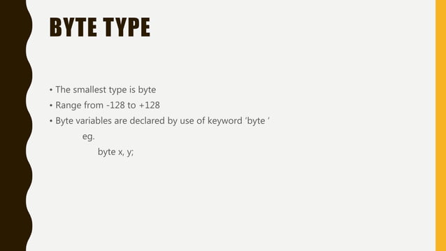 Data Types In Java Ppt