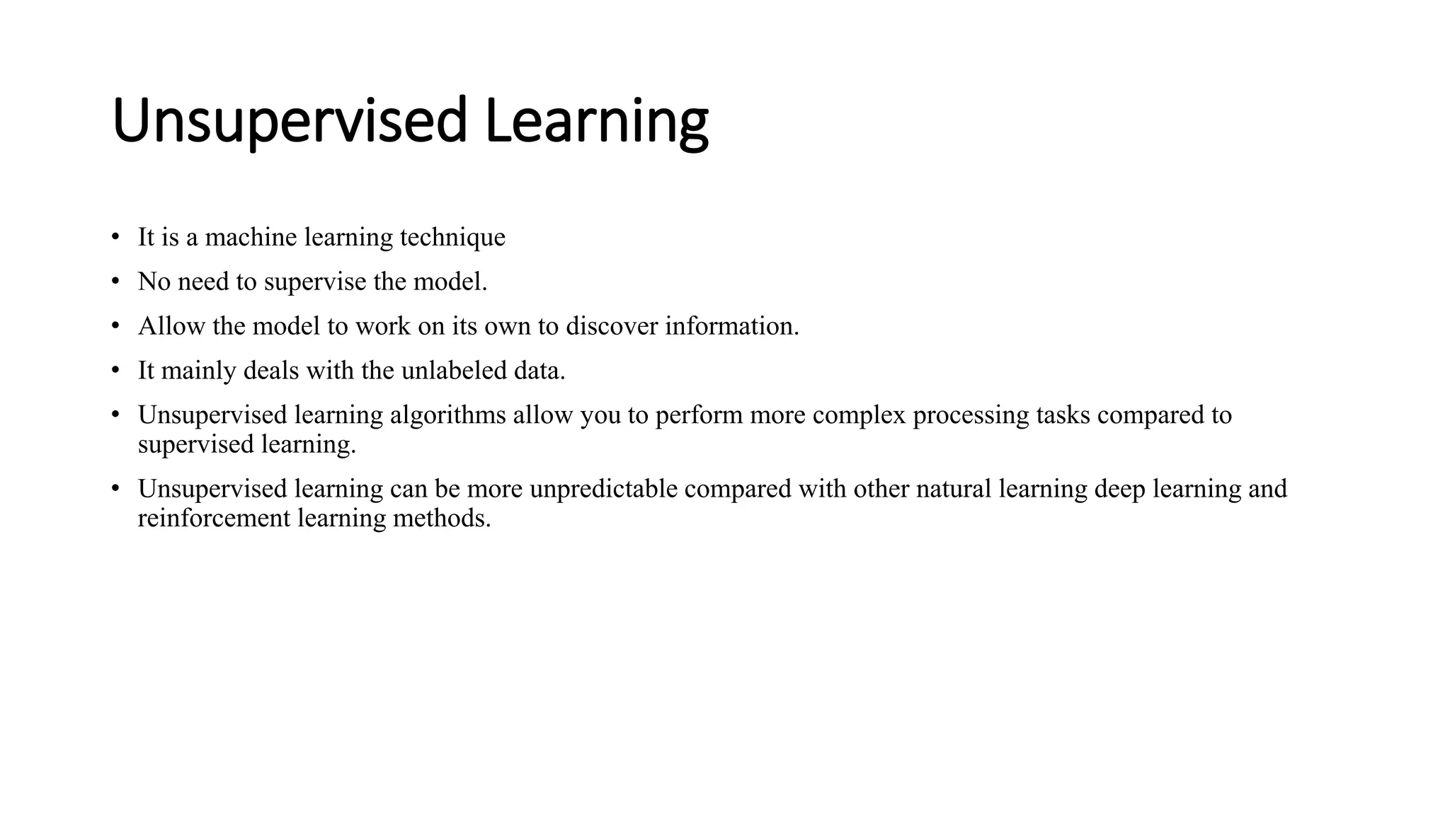 supervised and unsupervised learning | PPTX