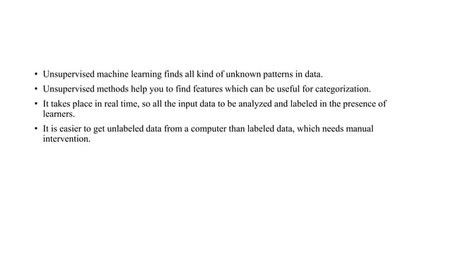 supervised and unsupervised learning | PPTX