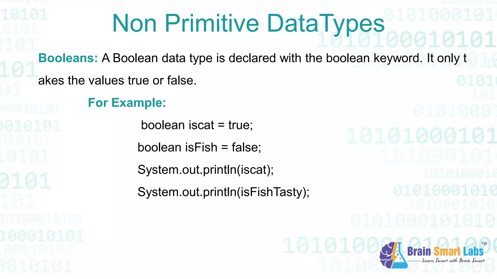 Data types - brainsmartlabs | PPT