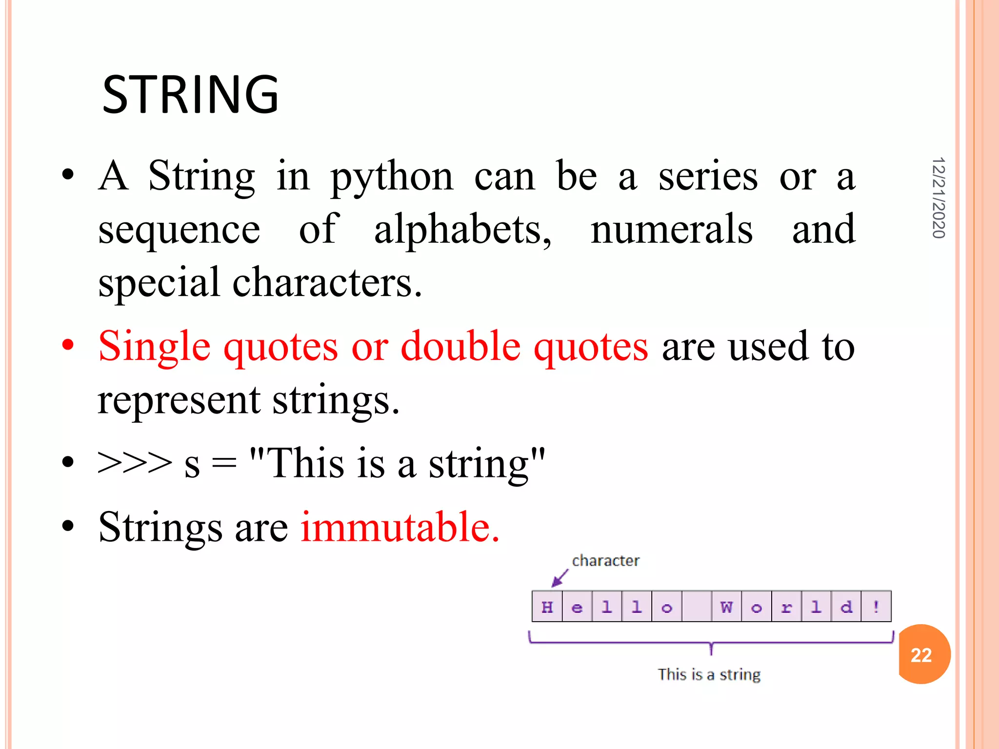 Datatypes Python Programming | Ppt