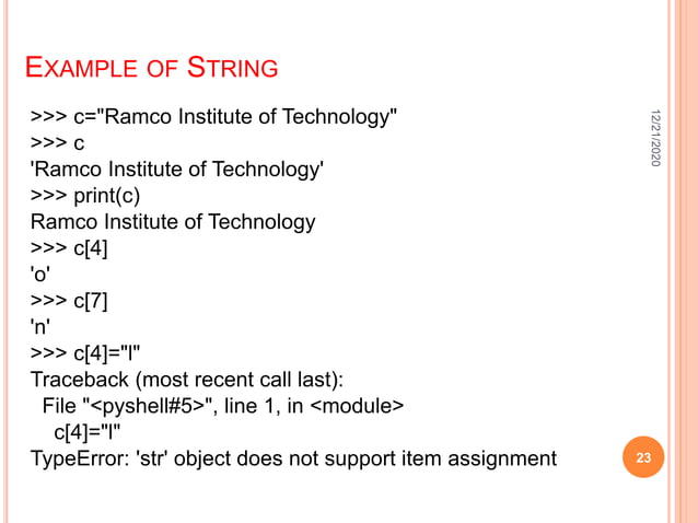 Datatypes Python Programming | Ppt