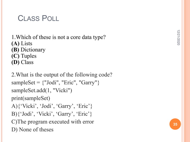 Datatypes python programming | PPTX