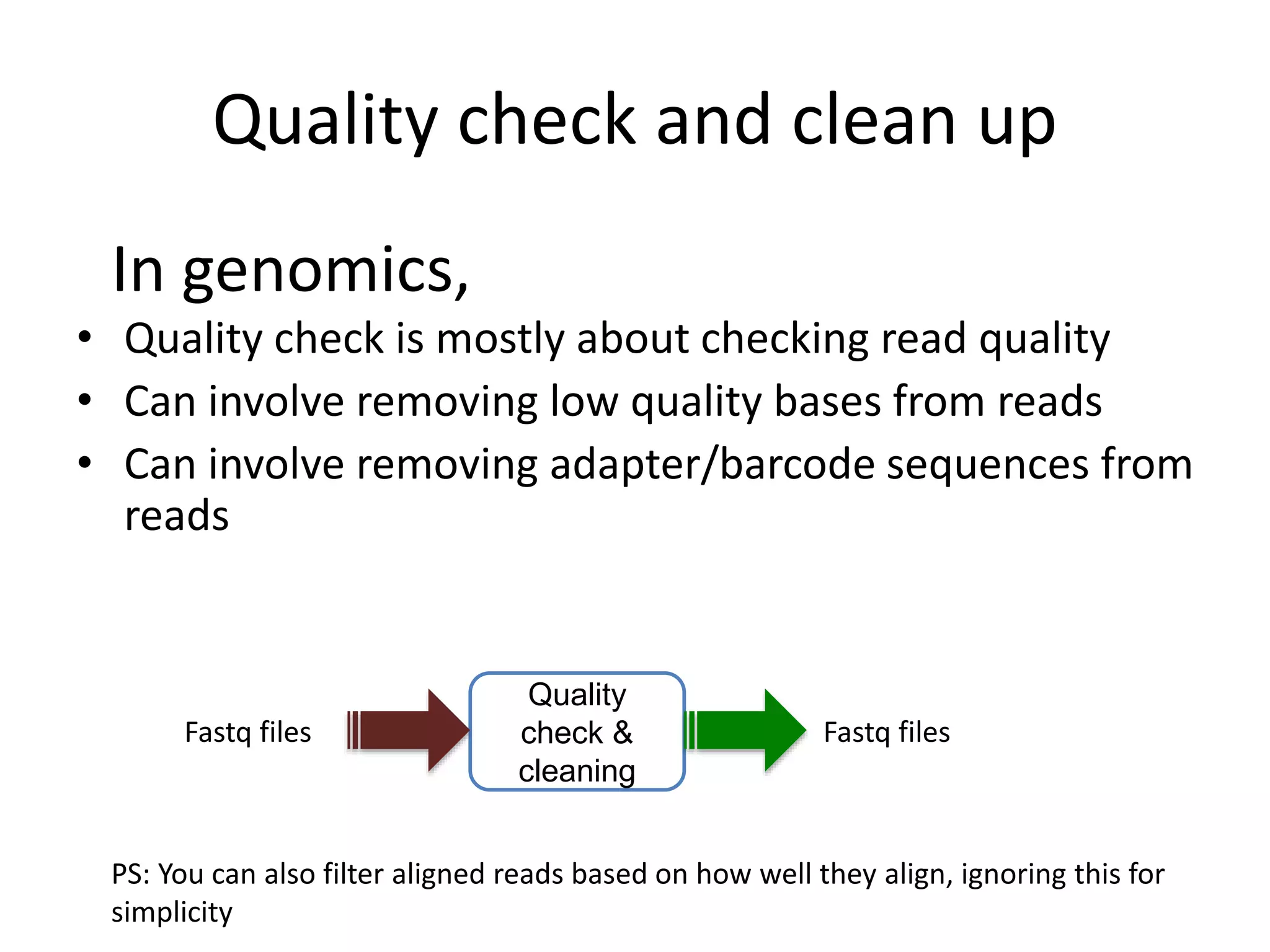 Data analysis patterns, tools and data types in genomics | PPT