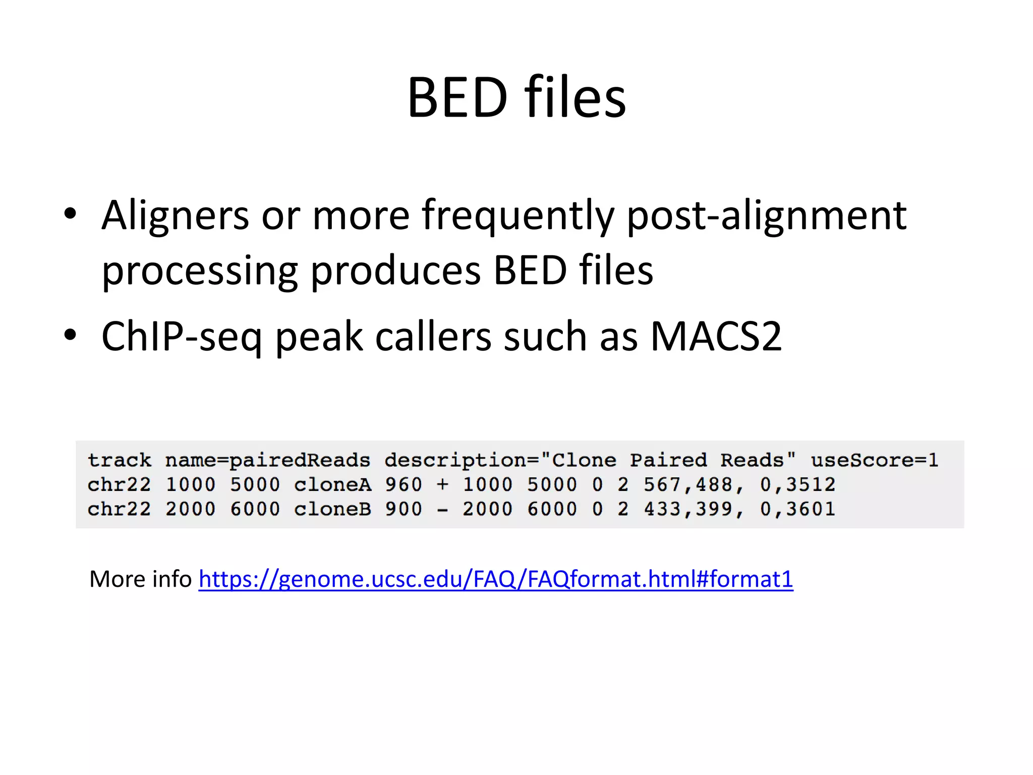 Data analysis patterns, tools and data types in genomics | PPT