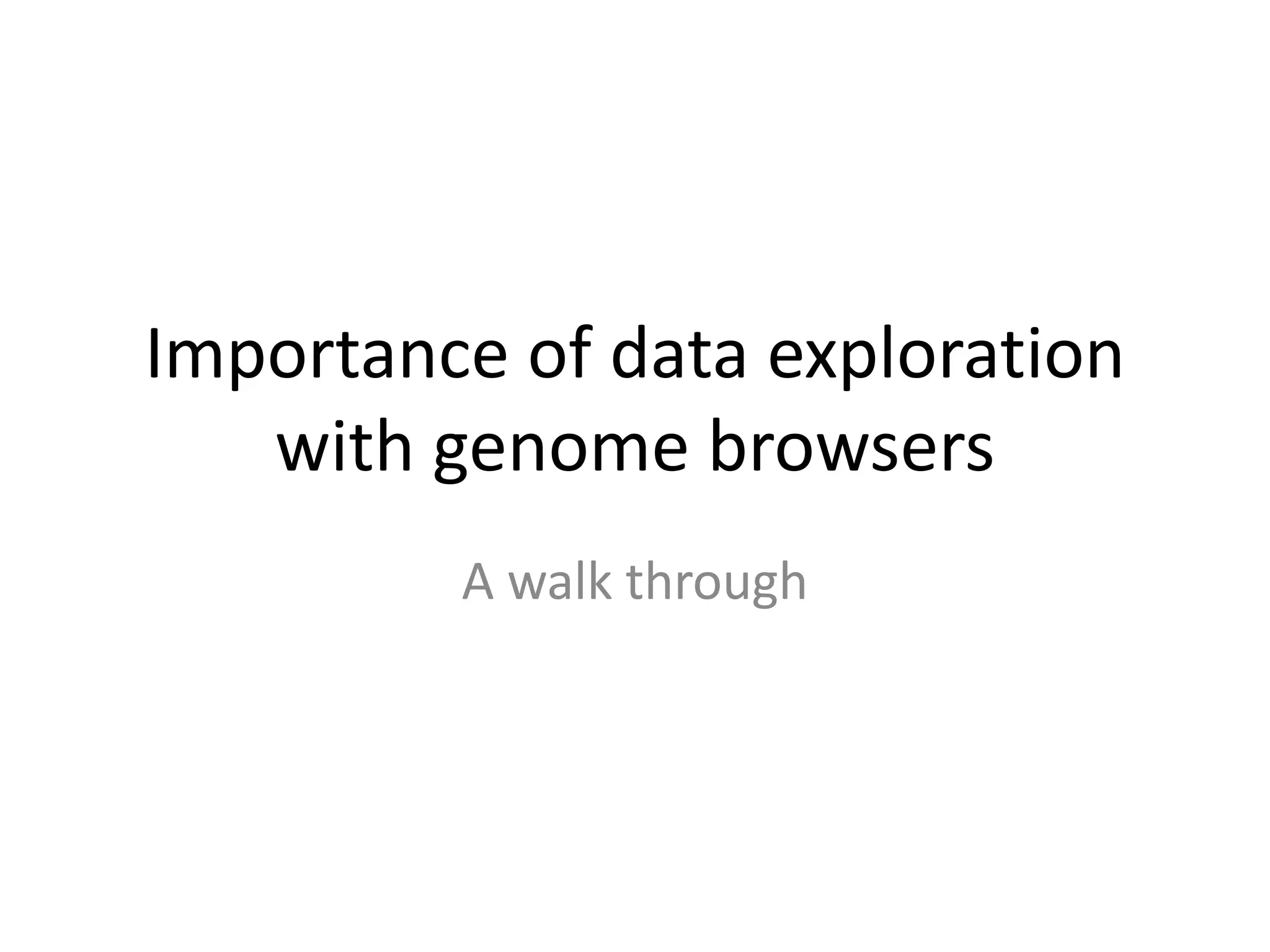 Data analysis patterns, tools and data types in genomics | PPTX
