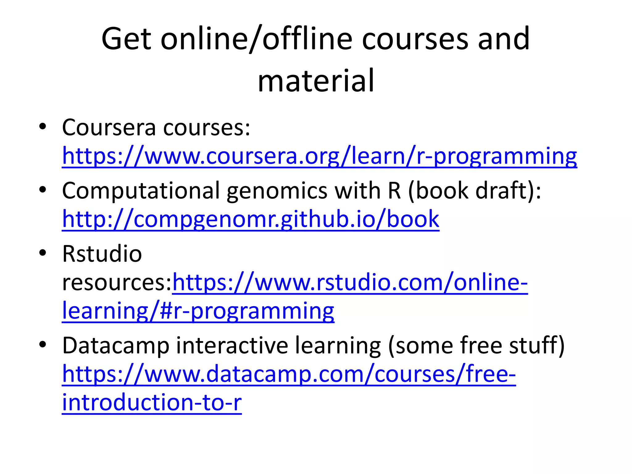 Data analysis patterns, tools and data types in genomics | PPT
