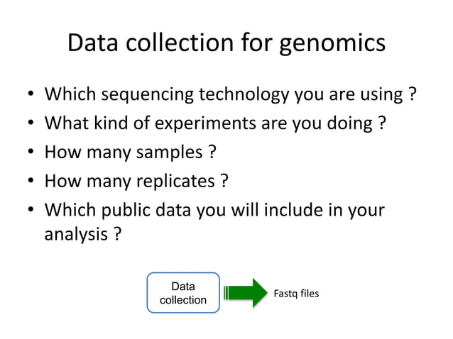 Data analysis patterns, tools and data types in genomics | PPT