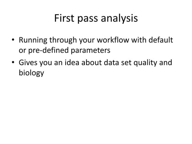 Data analysis patterns, tools and data types in genomics | PPT