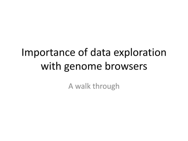Data analysis patterns, tools and data types in genomics | PPT