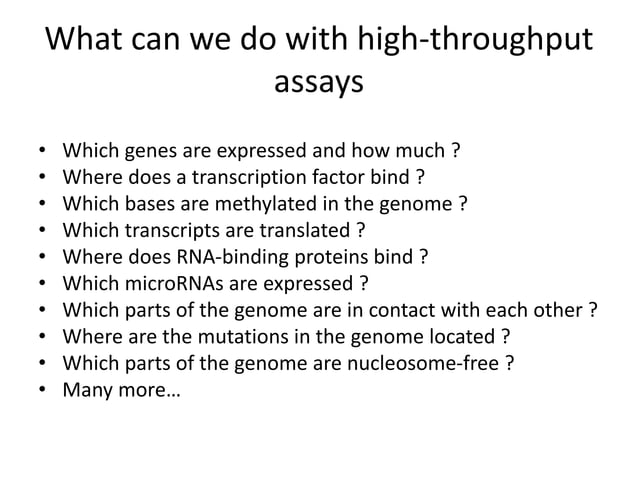 Data analysis patterns, tools and data types in genomics | PPT