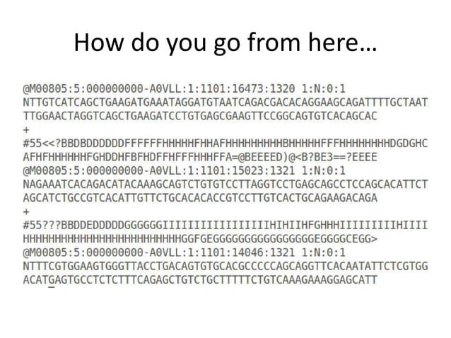 Data analysis patterns, tools and data types in genomics | PPT