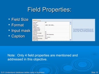 Data types and field properties | PPT