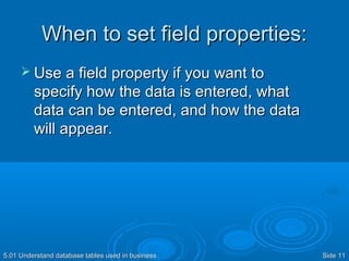 Data types and field properties | PPT