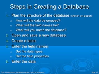 Data types and field properties | PPT