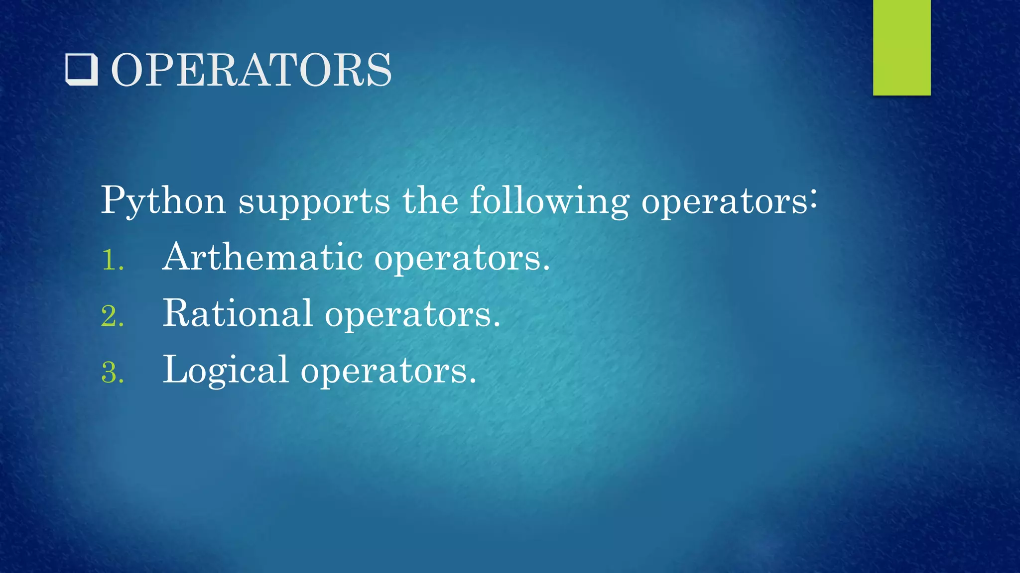 Data types and operators | PPTX | Programming Languages | Computing