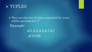 Data types and operators | PPTX | Programming Languages | Computing