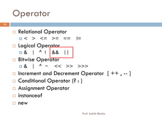 Data types and operators and statements | PPT