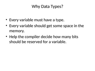C Programming : data types and types of variable.pptx