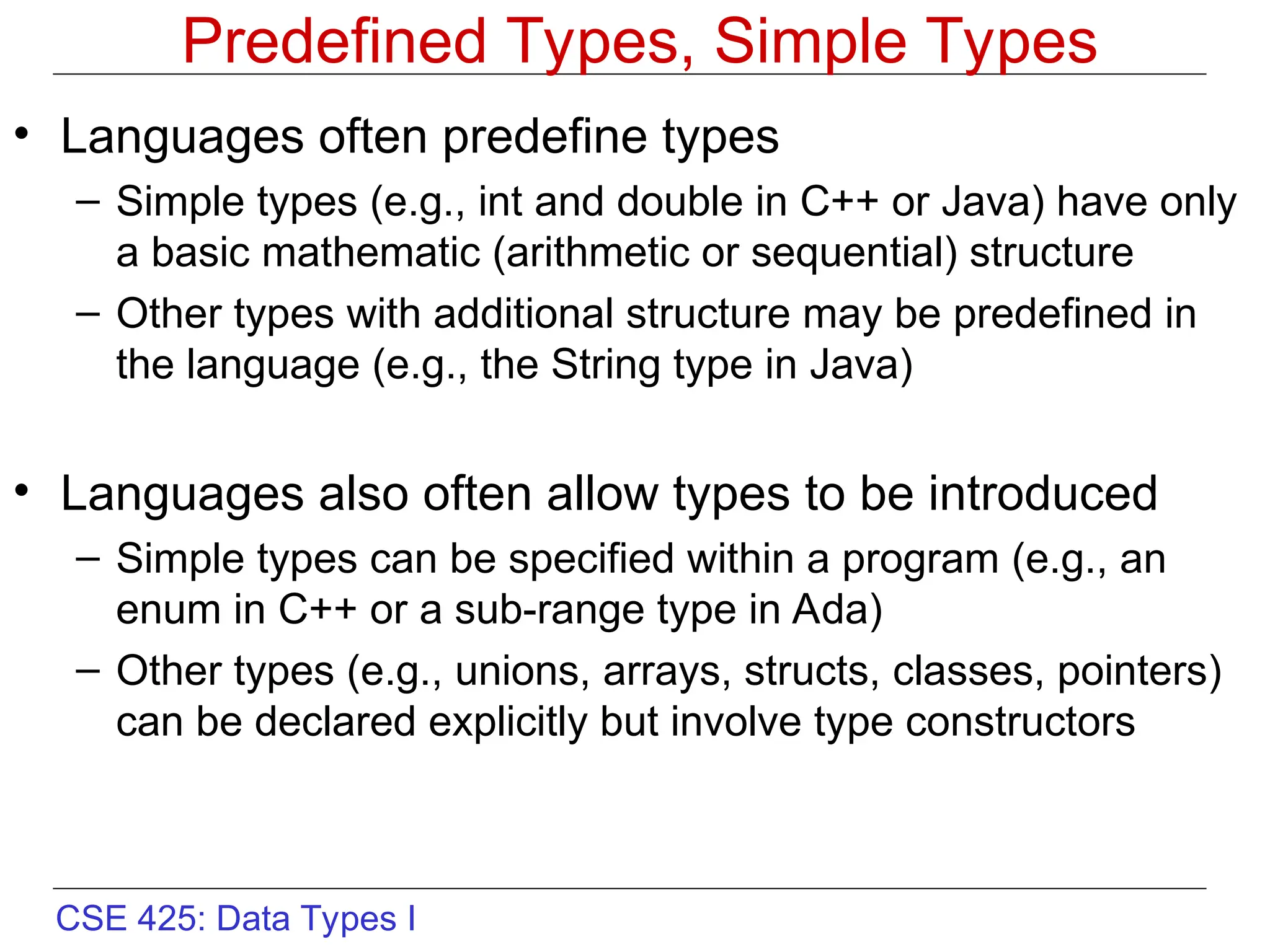 Data types and it's usage in c languages | PPT
