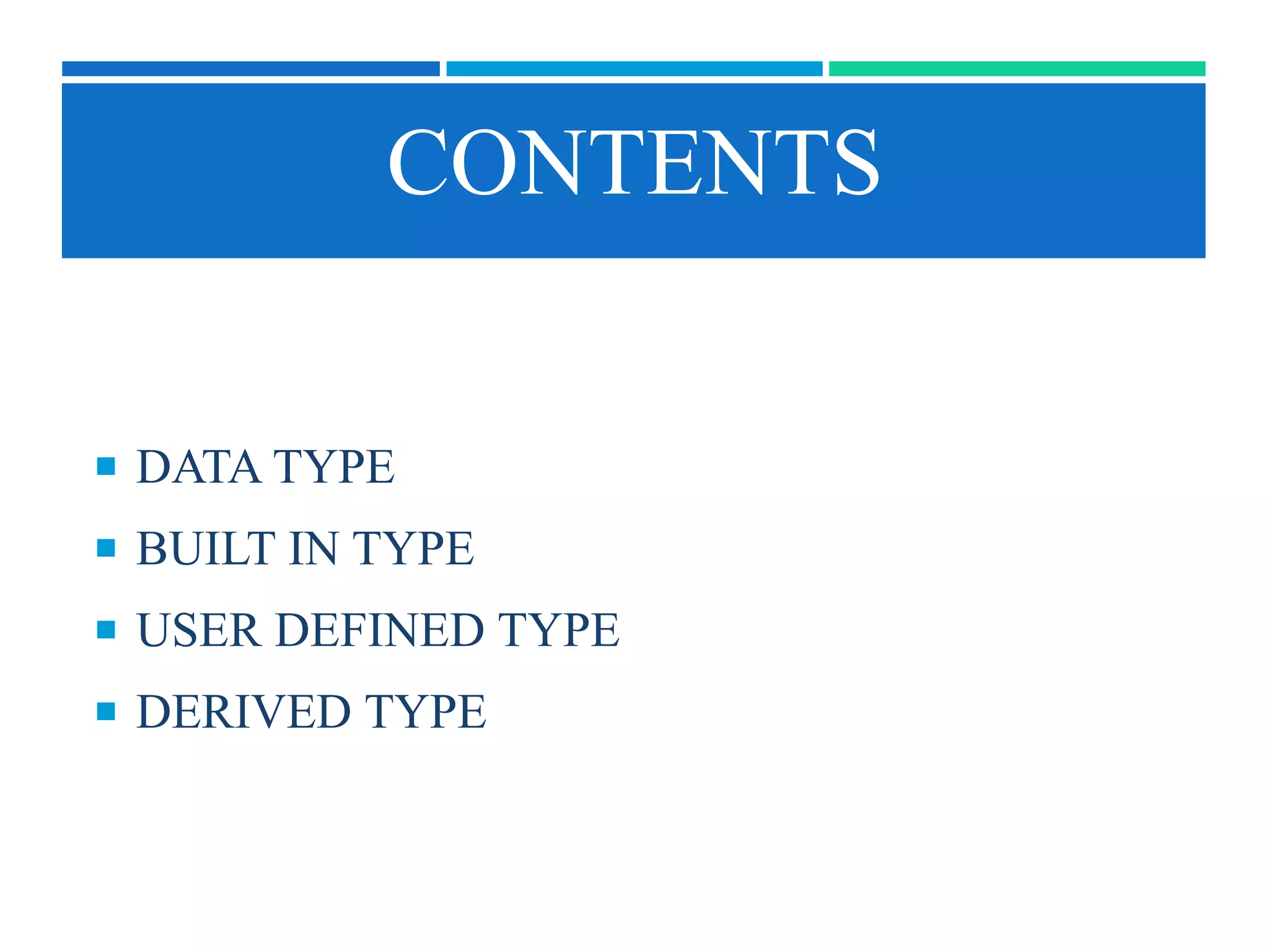 Data types in c++ | PPTX
