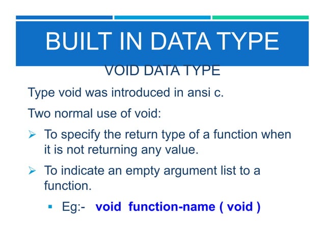 Data types in c++ | PPT