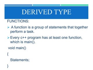 Data types in c++ | PPTX