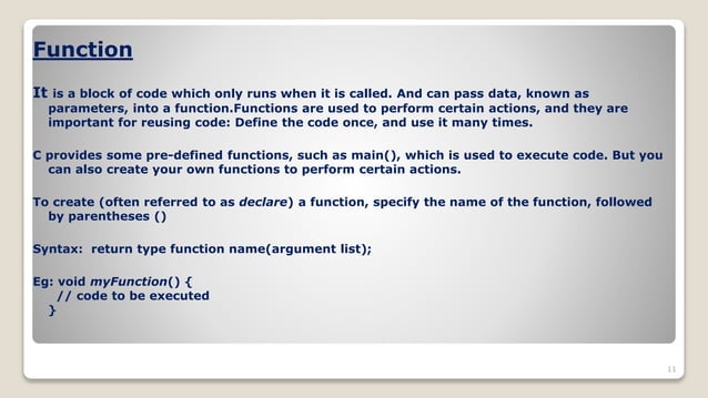 Datatypes in c | PPTX | Programming Languages | Computing