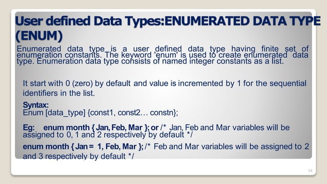 Datatypes In C Pptx Programming Languages Computing 9311