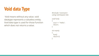 Data types in c++ | PPT
