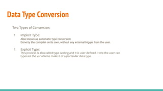 Data types in c++ | PPT